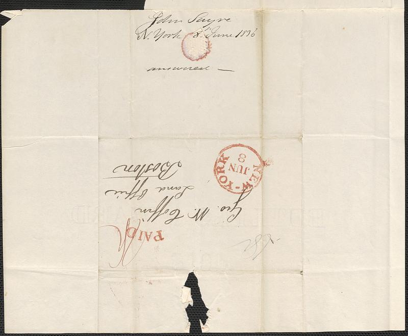 John Sayre to George Coffin, 8 June 1836 - Digital Commonwealth