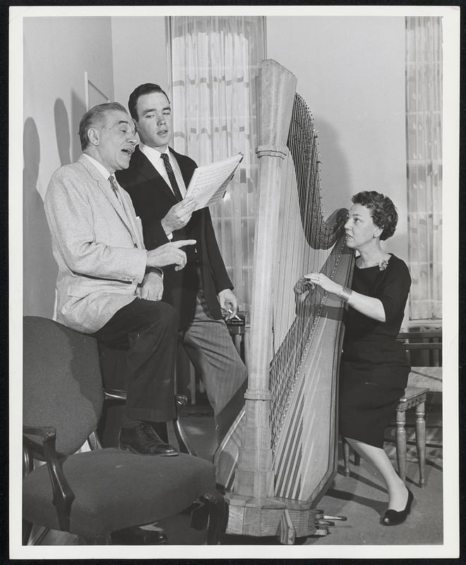 Marietta Bitter (Mrs. W. Abel). Jonathan Abel Walter Abel rehearsing ...