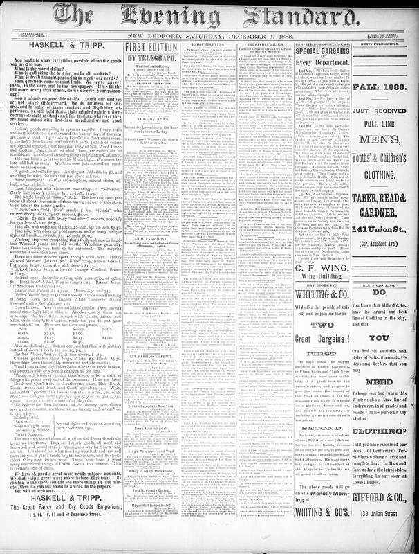 Evening Standard. December 01, 1888 - Digital Commonwealth