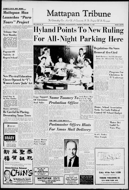 Mattapan Tribune. December 19, 1957 - Digital Commonwealth