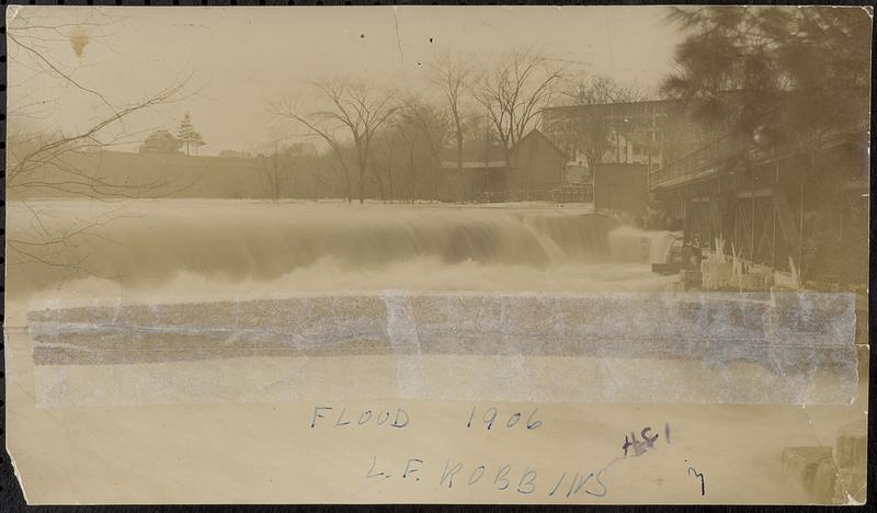 Dam at East Pepperell, Nashua River, flood - Digital Commonwealth