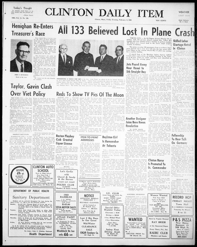 Clinton Daily Item. February 04, 1966 - Digital Commonwealth