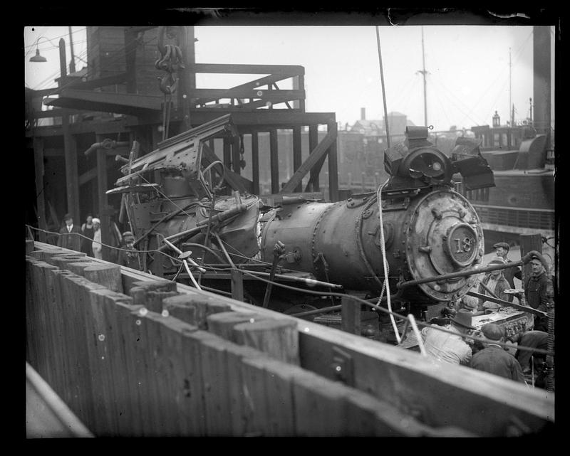 Wrecked locomotive 18 - Digital Commonwealth