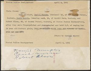 Daniel Murphy, Cecil Morris, Robert Elson - Digital Commonwealth