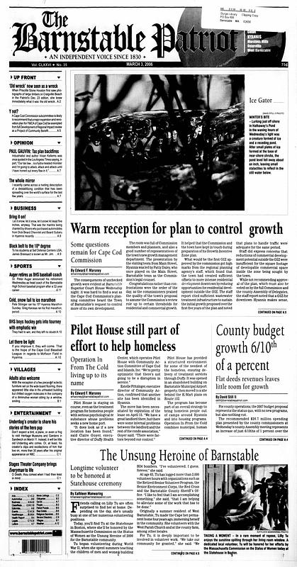 Barnstable Patriot. March 03, 2006 - Digital Commonwealth