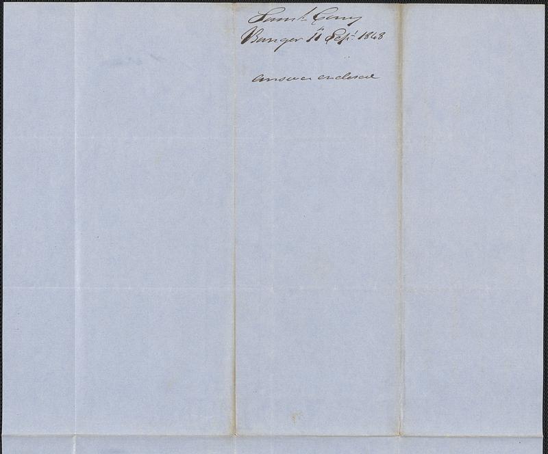 Samuel Cony to George Coffin, 11 September 1848 - Digital Commonwealth