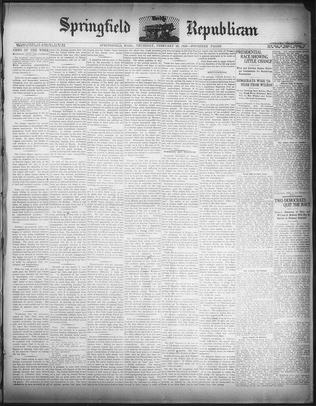 Springfield Weekly Republican - Digital Commonwealth