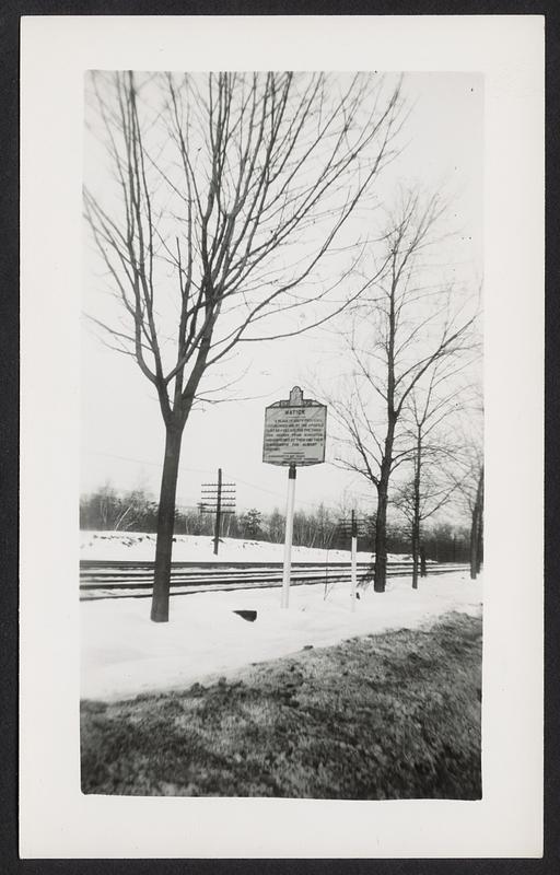 Natick historical marker, East Central Street - Digital Commonwealth