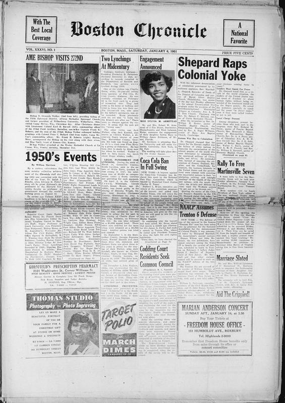 Boston Chronicle. January 06, 1951 - Digital Commonwealth