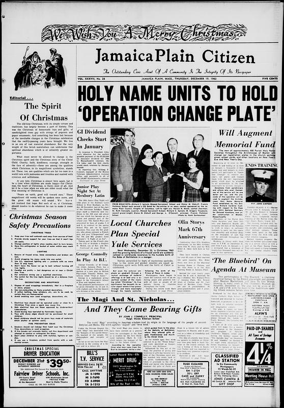 The Jamaica Plain Citizen. December 19, 1963 - Digital Commonwealth