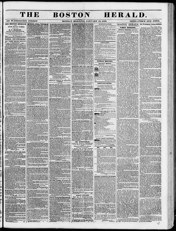 The Boston Herald. January 10, 1859 - Digital Commonwealth