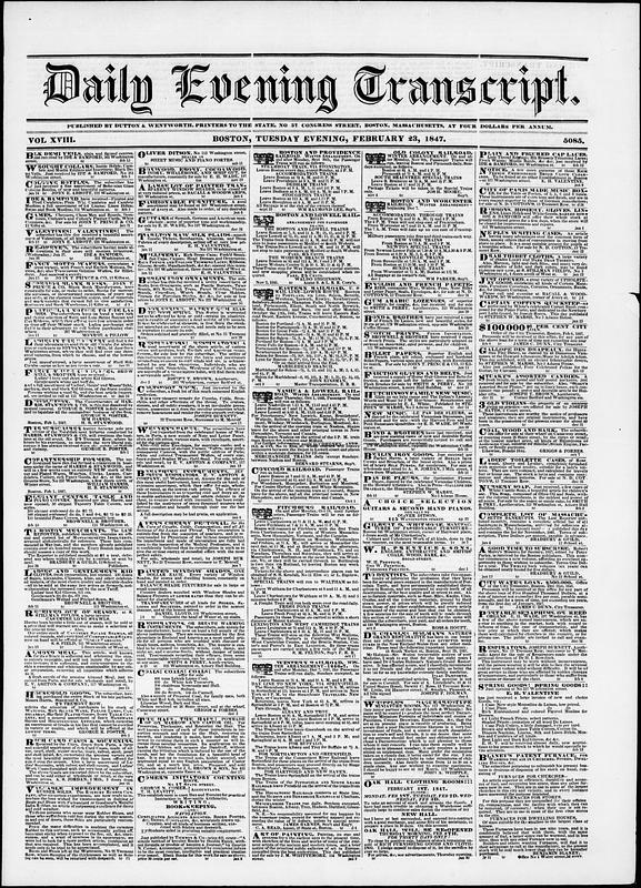 Daily Evening Transcript - Digital Commonwealth