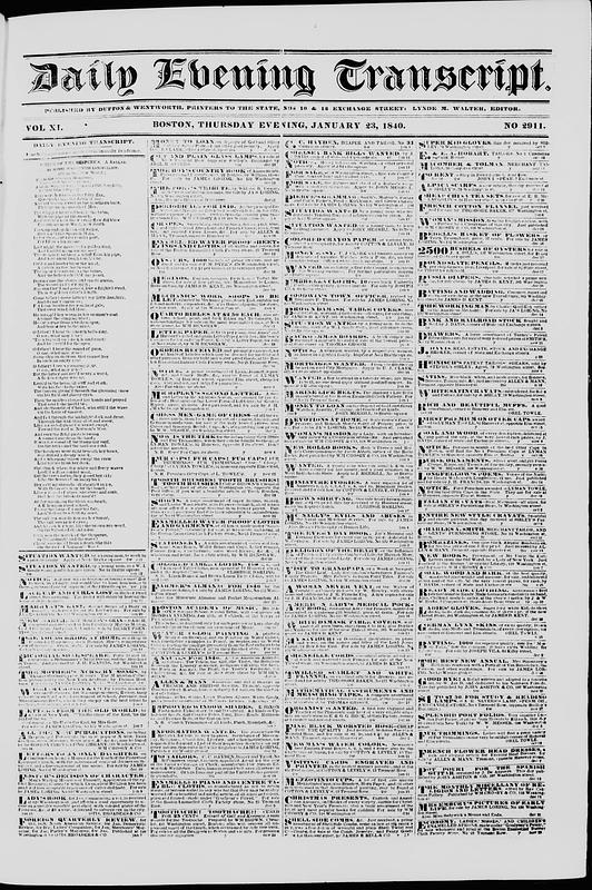 Daily Evening Transcript - Digital Commonwealth