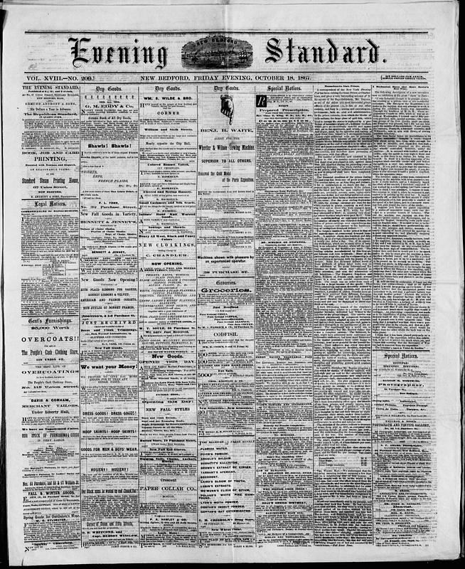 Evening Standard. October 18, 1867 - Digital Commonwealth