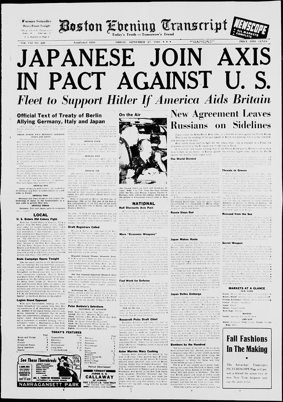 Boston Evening Transcript. September 27, 1940 - Digital Commonwealth
