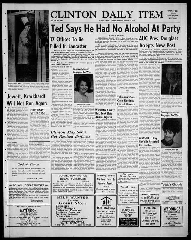 Clinton Daily Item. January 06, 1970 - Digital Commonwealth