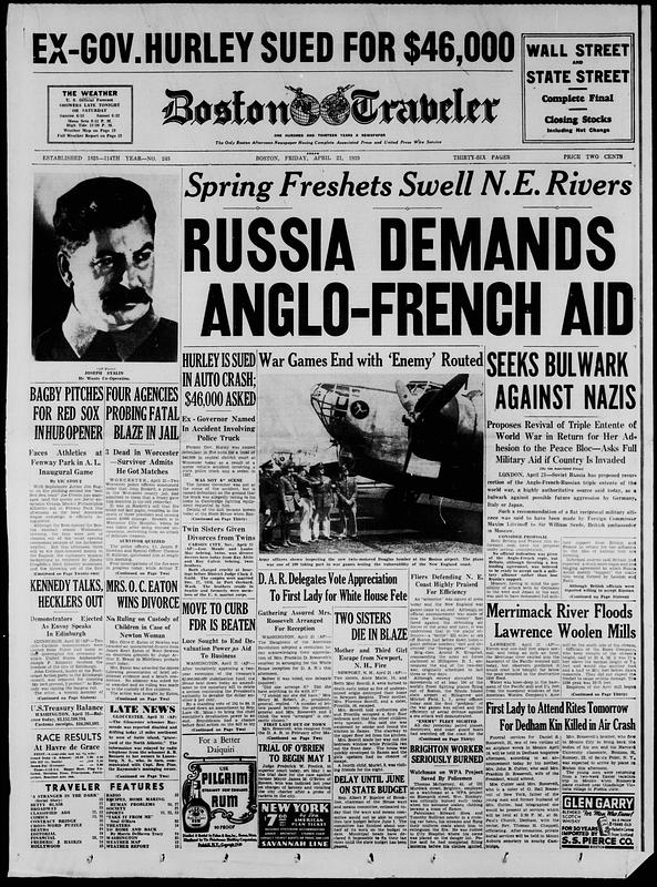 The Boston Traveler. April 21, 1939 - Digital Commonwealth