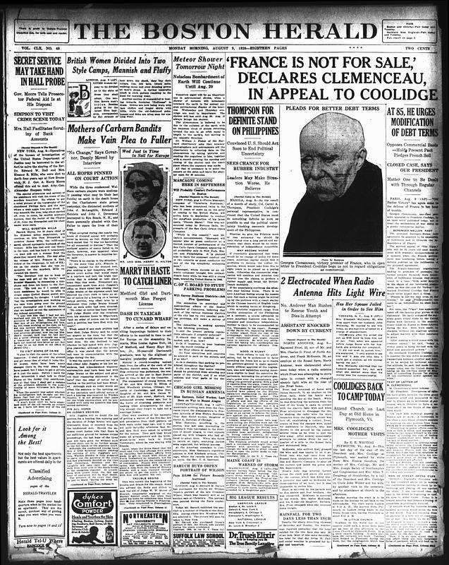 Boston Herald. August 09, 1926 - Digital Commonwealth