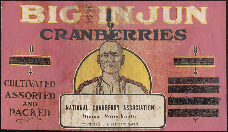 Big Injun Cranberries Quarter Barrel Box Label - Digital Commonwealth
