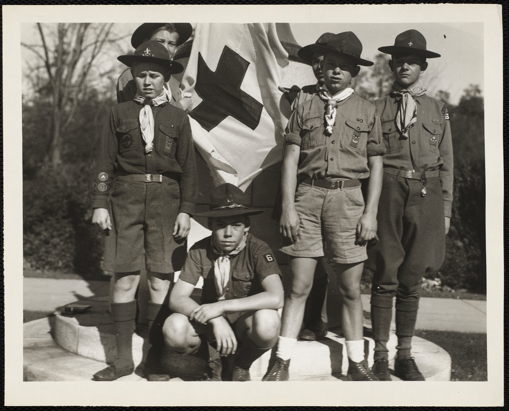 Red Cross events. Newton, MA. Boy Scouts - Digital Commonwealth
