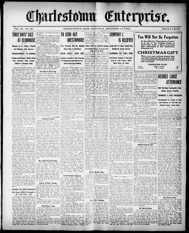 Charlestown Enterprise. December 15, 1917 - Digital Commonwealth