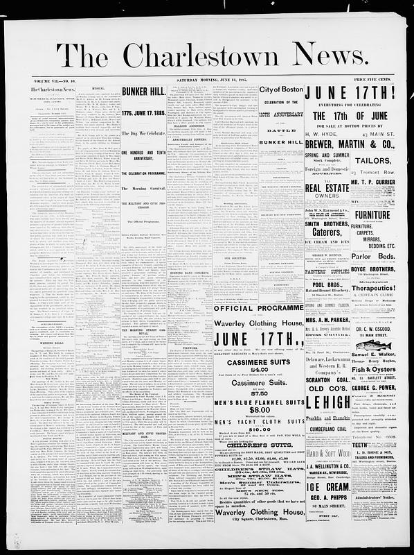 The Charlestown News. June 13, 1885 - Digital Commonwealth
