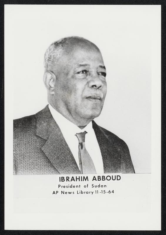 Ibrahim Abboud President of Sudan - Digital Commonwealth