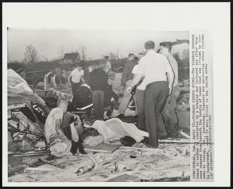 Dunlap, Ind. - Tornado Rescue Scene - The blanket covered woman in ...