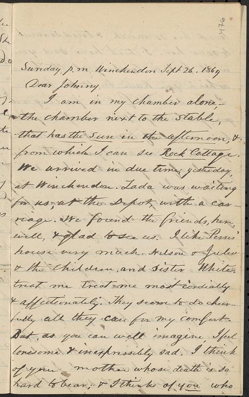 Letter from Zadoc Long to John D. Long, September 26, 1869 - Digital ...
