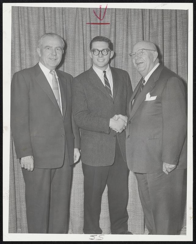 Swede Nelson Award winner, Boston University freshman Tommy Salvo being ...