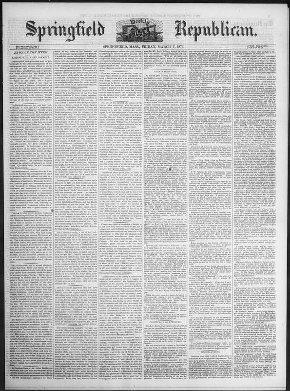 Springfield Weekly Republican - Digital Commonwealth