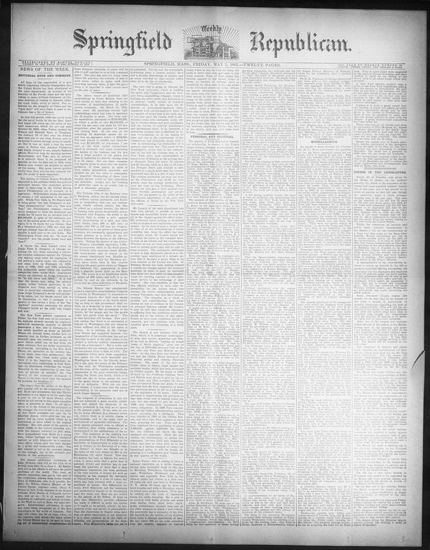 Springfield Weekly Republican. May 05, 1905 - Digital Commonwealth