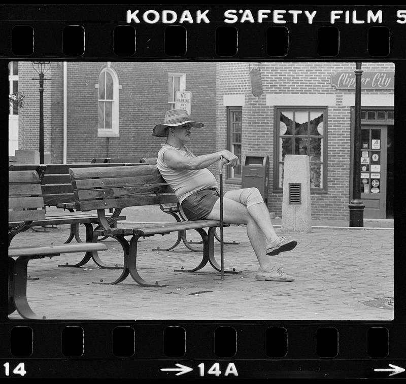 Market Sq. bench sitters - Digital Commonwealth