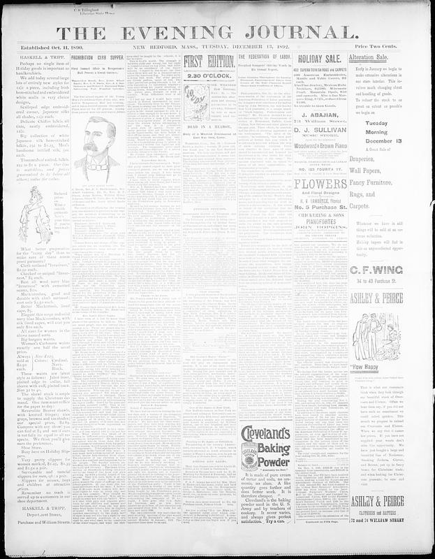The Evening Journal. December 13, 1892 - Digital Commonwealth