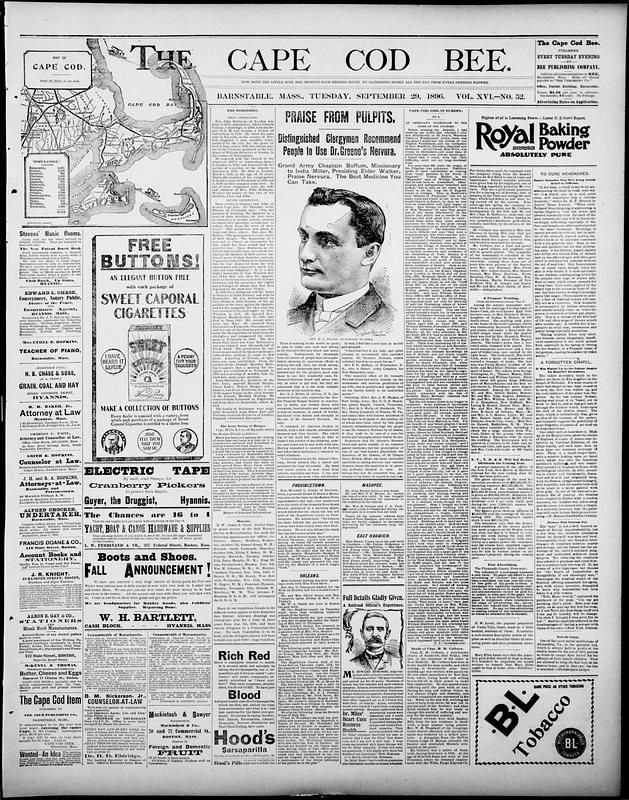 The Cape Cod Bee. September 29, 1896 - Digital Commonwealth