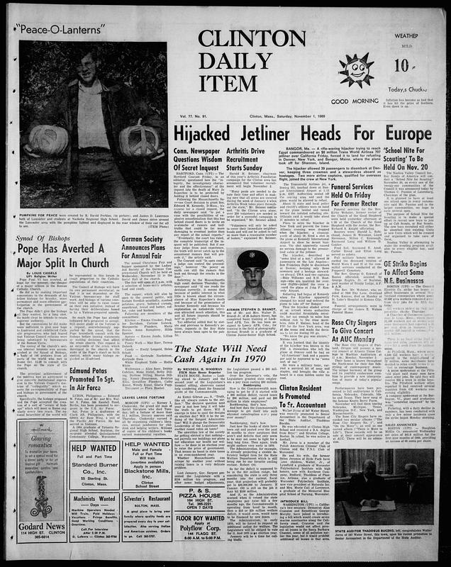 Clinton Daily Item. November 01, 1969 - Digital Commonwealth