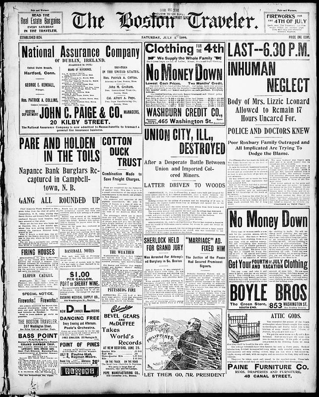The Boston Traveler. July 01, 1899 - Digital Commonwealth
