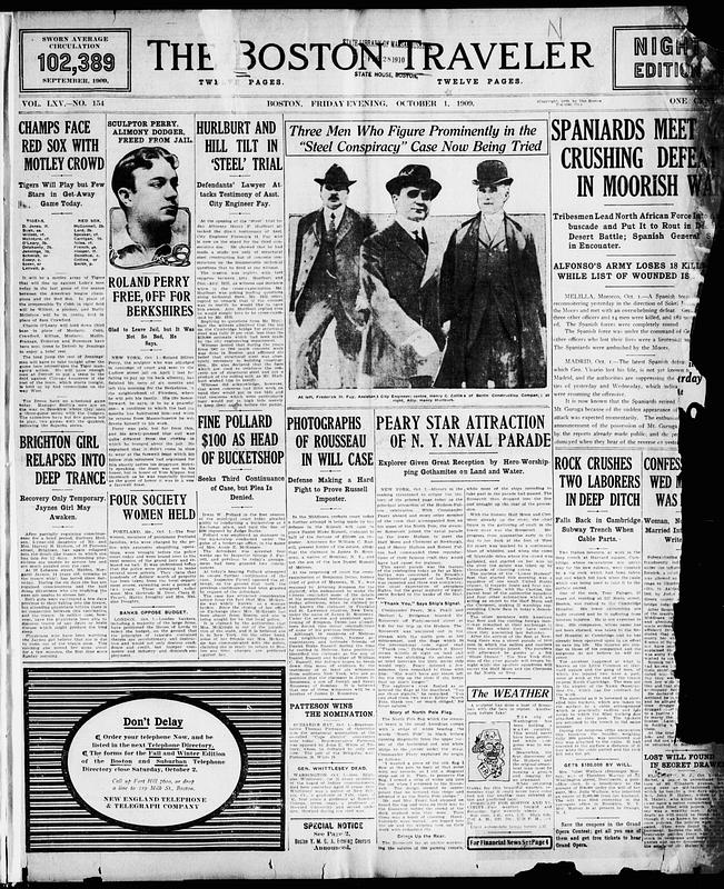 The Boston Traveler. October 01, 1909 - Digital Commonwealth