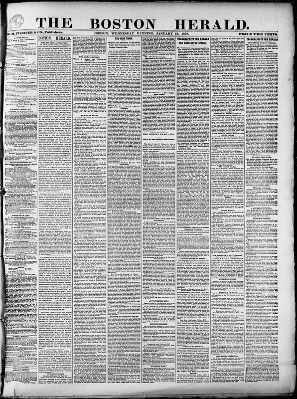 The Boston Herald. January 19, 1876 - Digital Commonwealth