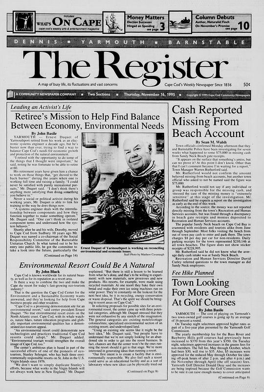 The Register. November 16, 1995 - Digital Commonwealth