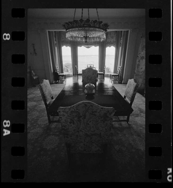 Dining room in main house of Hammersmith Farm, the Auchincloss estate ...