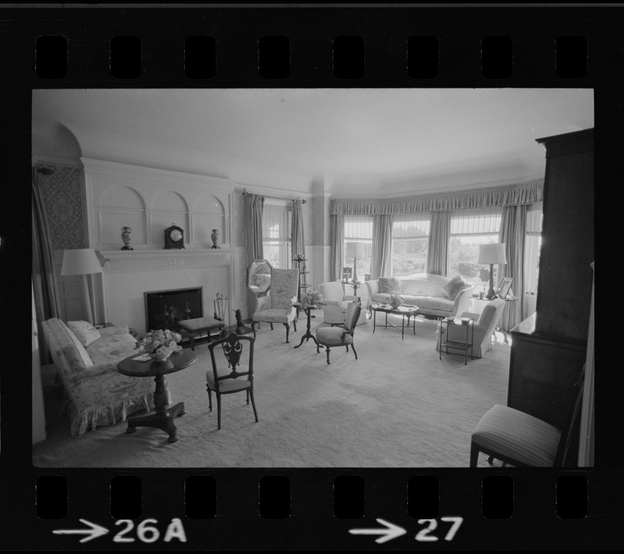 Formal living room in Hammersmith Farm, the Auchincloss estate in ...