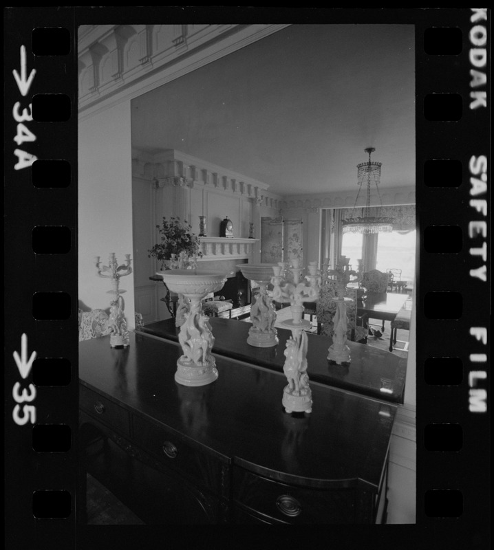Close up of buffet table in dining room of Hammersmith Farm, the ...