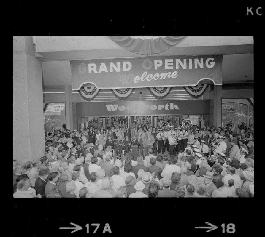 Woolworth executive speaking at opening day - Digital Commonwealth