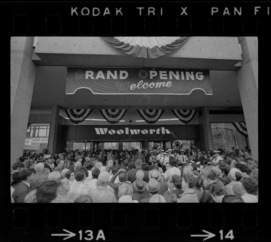 Woolworth executive speaking at opening day - Digital Commonwealth