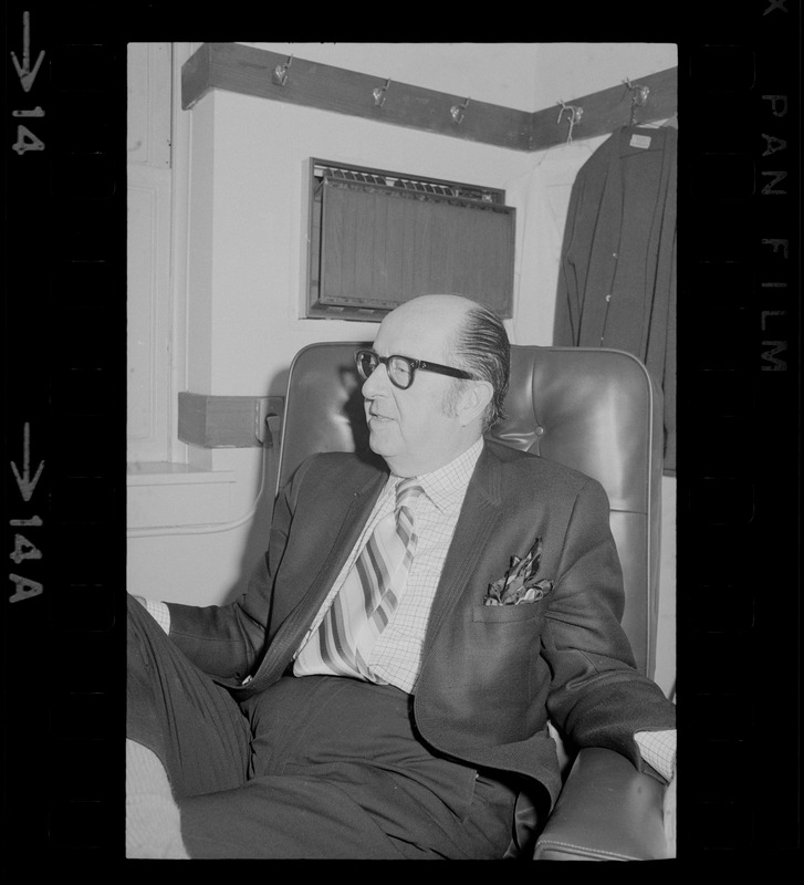 Phil Silvers speaking while in Boston for the run of the comedy "How ...