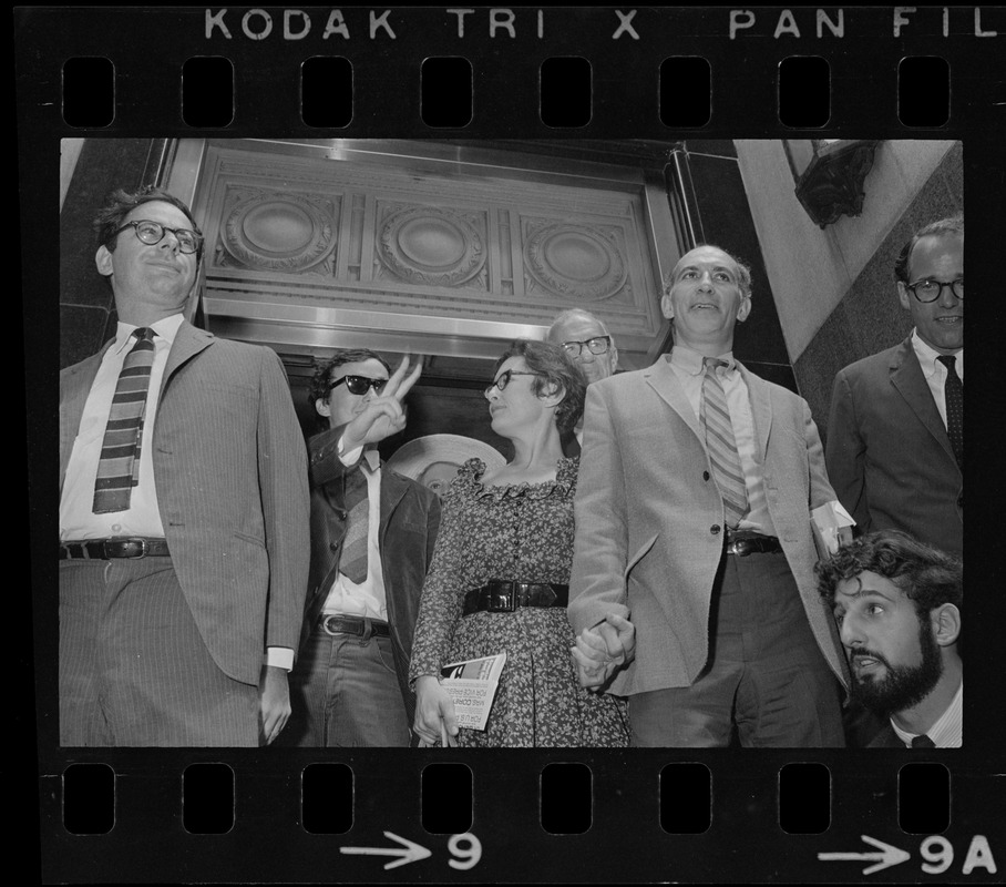 Marcus Raskin, left, Harvard graduate student Michael Ferber, center ...