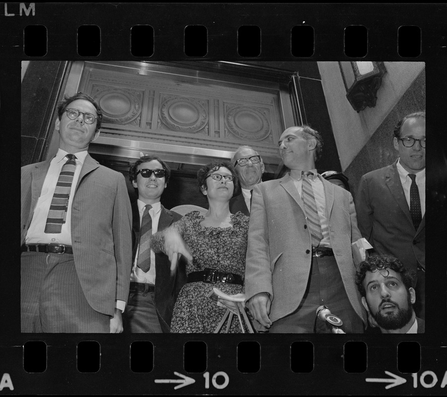 Marcus Raskin, left, Harvard graduate student Michael Ferber, center ...