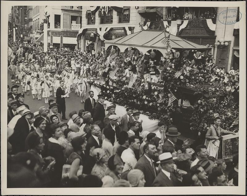 Float in American Legion parade, Boston - Digital Commonwealth