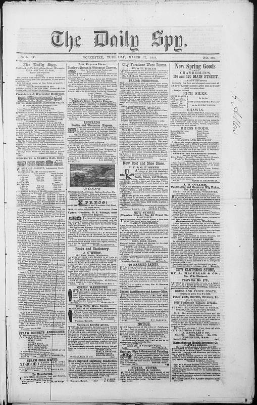 The Daily Spy. March 27, 1849 - Digital Commonwealth